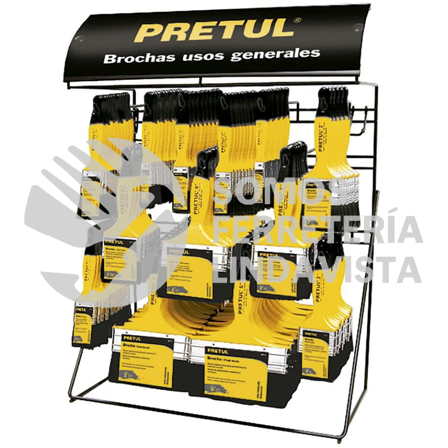 50195 R-BRO-P-C EXHIBIDOR DESPACHADOR CON 156 BROCHAS MANGO PLASTICO ...