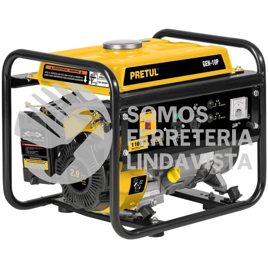 26033 GEN-10P GENERADOR ELECTRICO CON MOTOR A GASOLINA 1.1 KW PRETUL ...