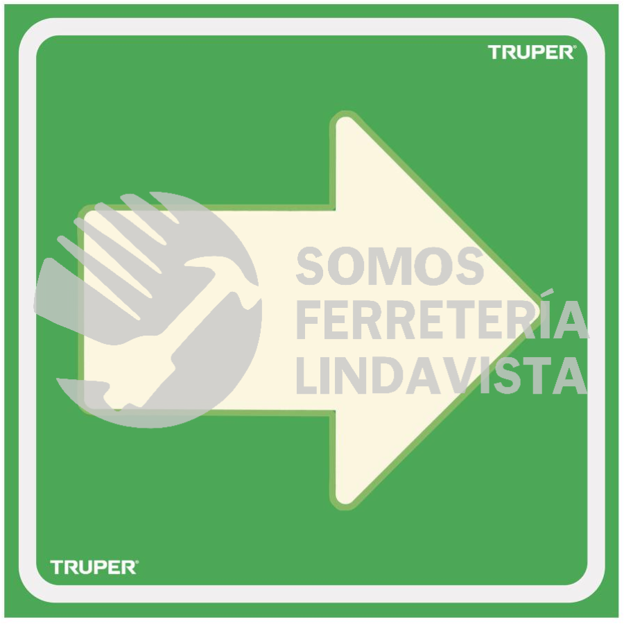 18433 LIN-07 LETRERO DE SEÑALIZACION "FLECHA" 19 X 19 CM TRUPER ...