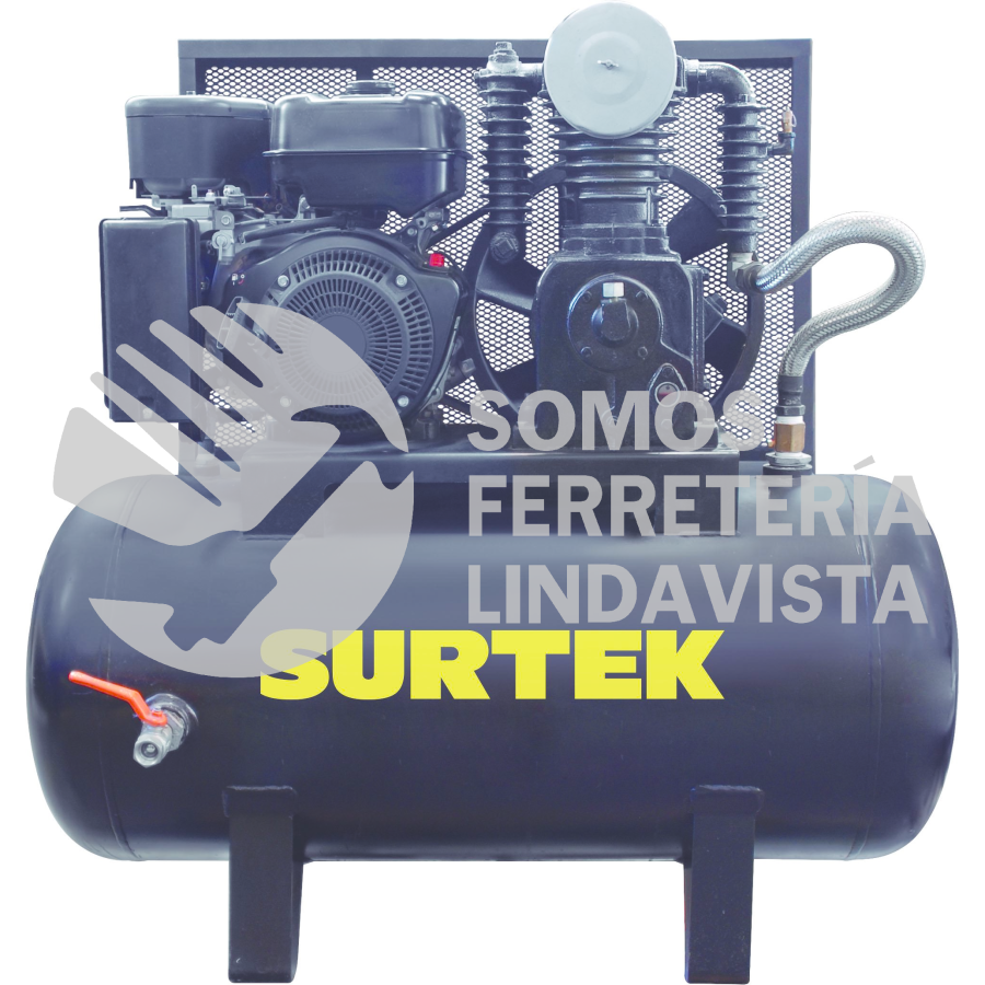 COMP7100 COMPRESOR DE AIRE ELECTRICO A GASOLINA 100 LT 6.5 HP SURTEK ...