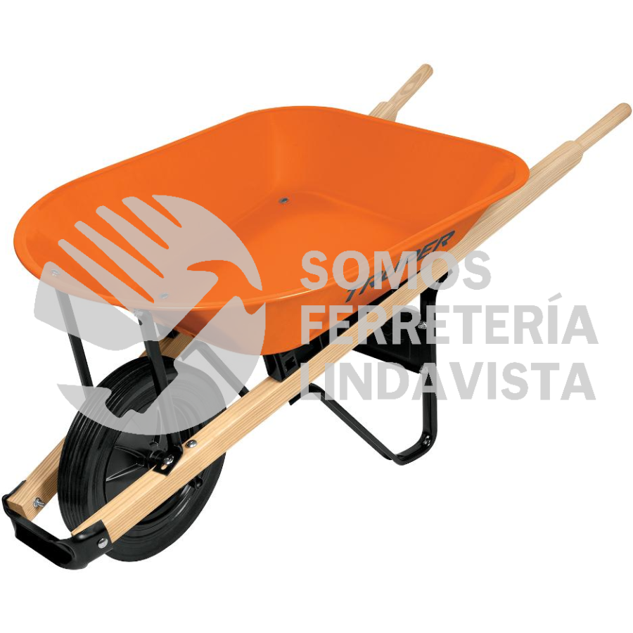 11750 CAT-45WSO CARRETILLA 4 5 FT3 MANGOS/MADERA 1-3/4" LLANTA SOLIDA ...