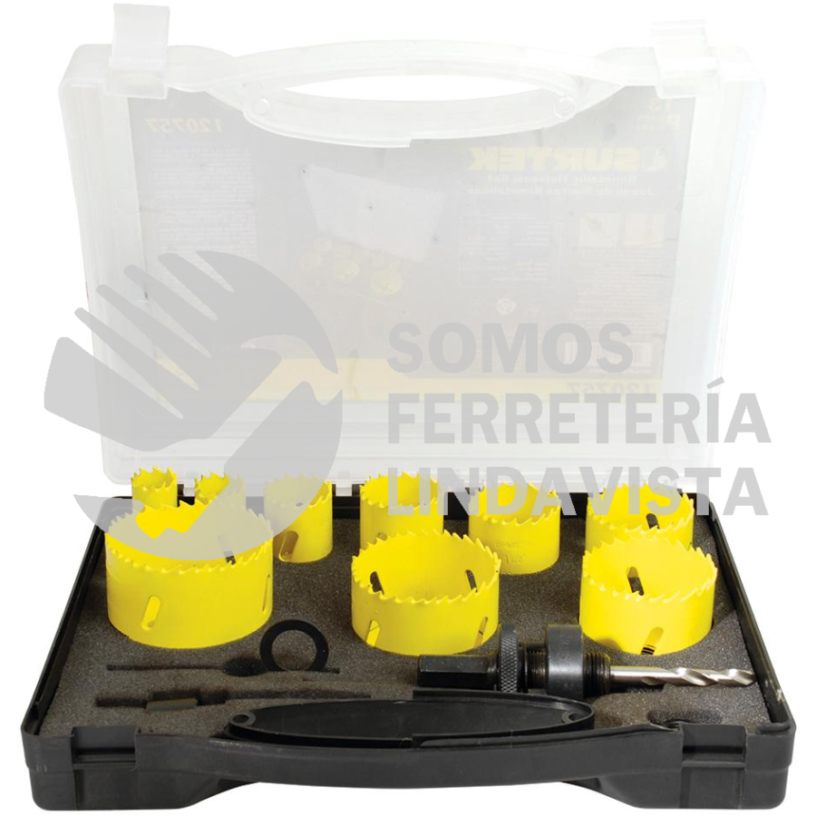 120757 JUEGO DE CORTACIRCULOS BIMETALICOS, 13 PIEZAS SURTEK ...