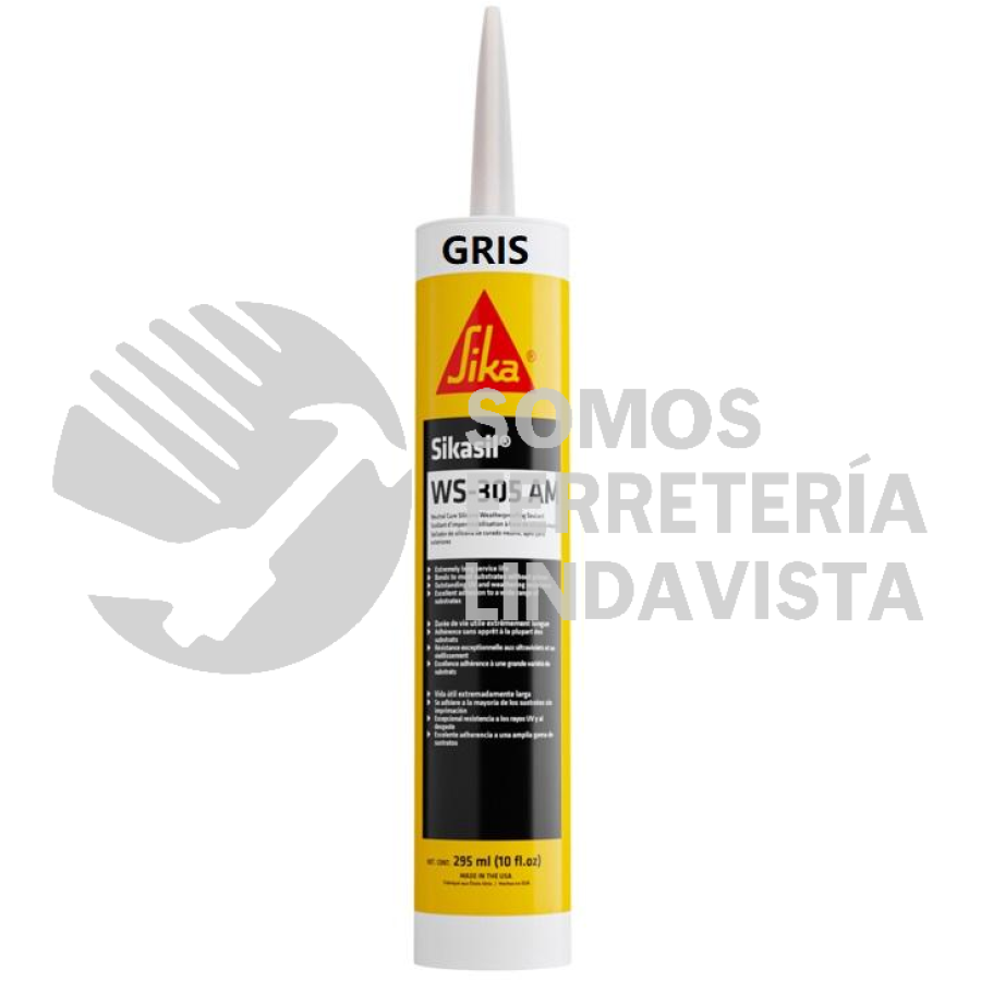 607300 SIKASIL WS-305 AM GRIS S6 CARTUCHO 295 ML SIKA INDUSTRY ...