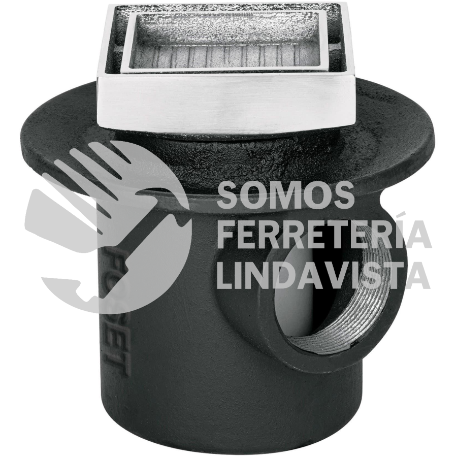 49315 CO-23CI COLADERA DE HIERRO DE 1 BOCA TAPA CUADRADA INSERTO FOSET ...
