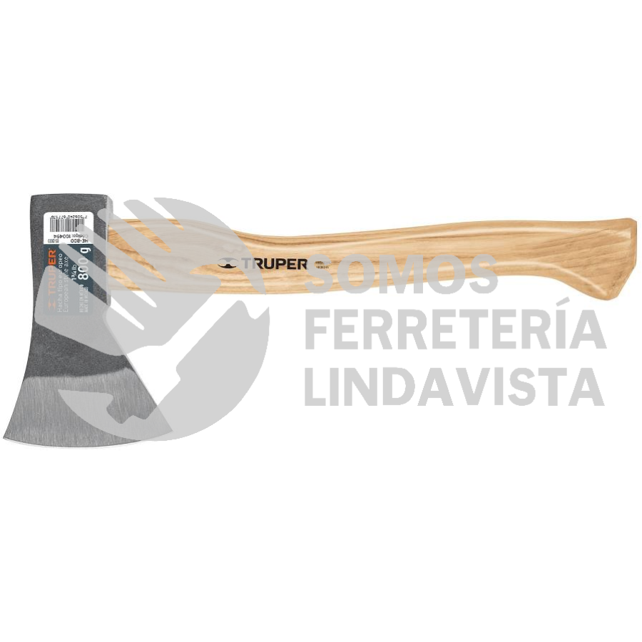 100494 HE-800 HACHA EUROPEA 800 G MANGO HICKORY 15" TRUPER - Ferreteria ...