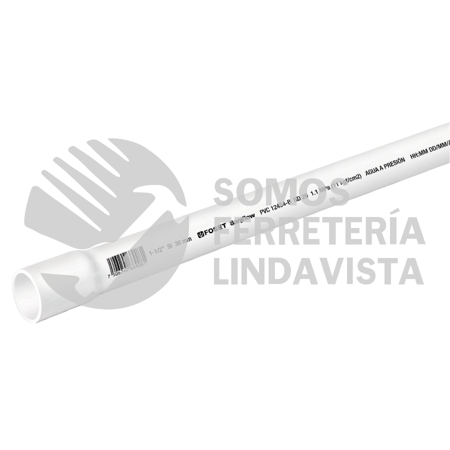 40085 PVC-105 TUBO DE 3 M DE PVC DE 1-1/2" HIDRAULICO RD 26 FOSET ...