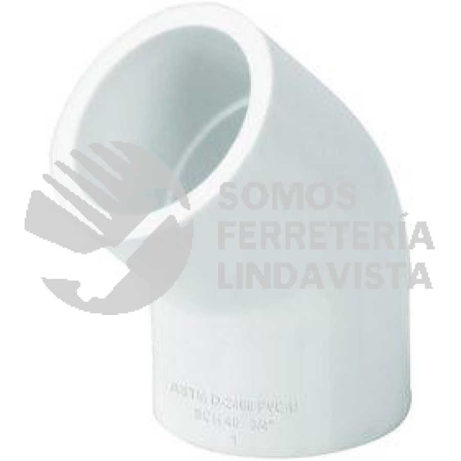 417-025D2466 CODO DE PVC HIDRAULICO DE 45GRADOS DE 2-1/2" CEDULA 40 ...