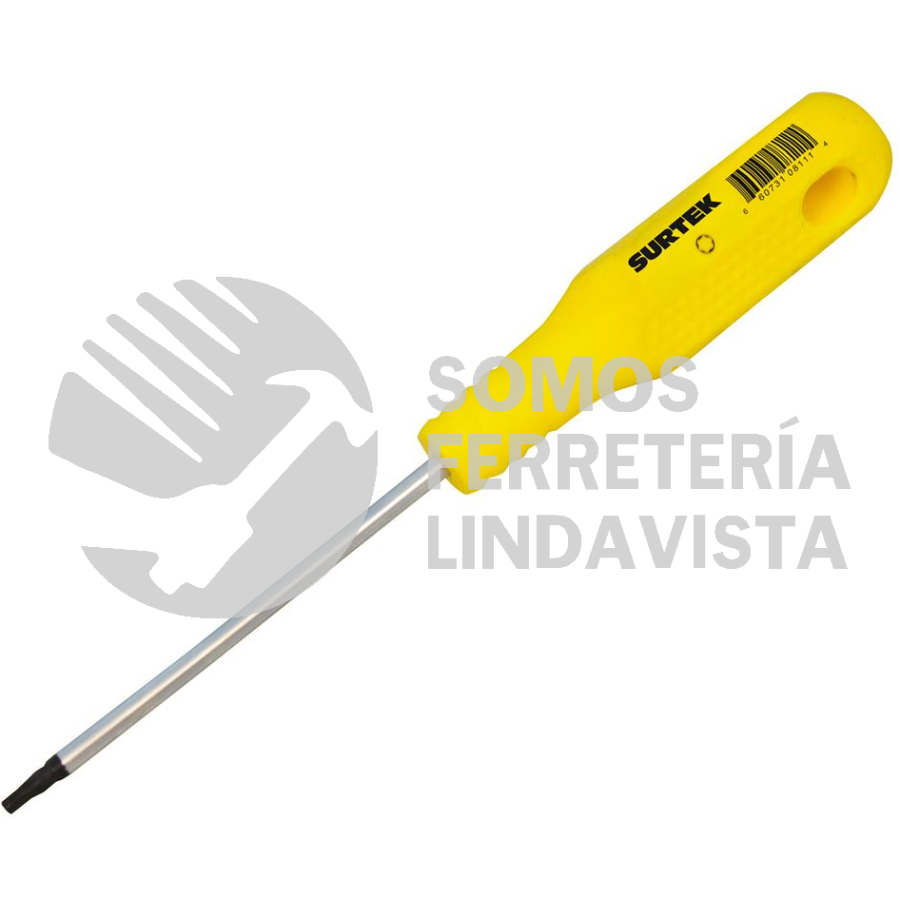 D4315 DESTORNILLADOR CON MANGO AMARILLO, PUNTA TORX T15 X 4" SURTEK - Ferreteria Lindavista