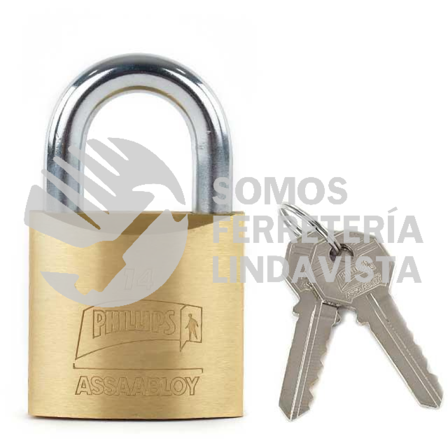 1512148 CANDADO LATON 14 PHILLIPS - Ferreteria Lindavista