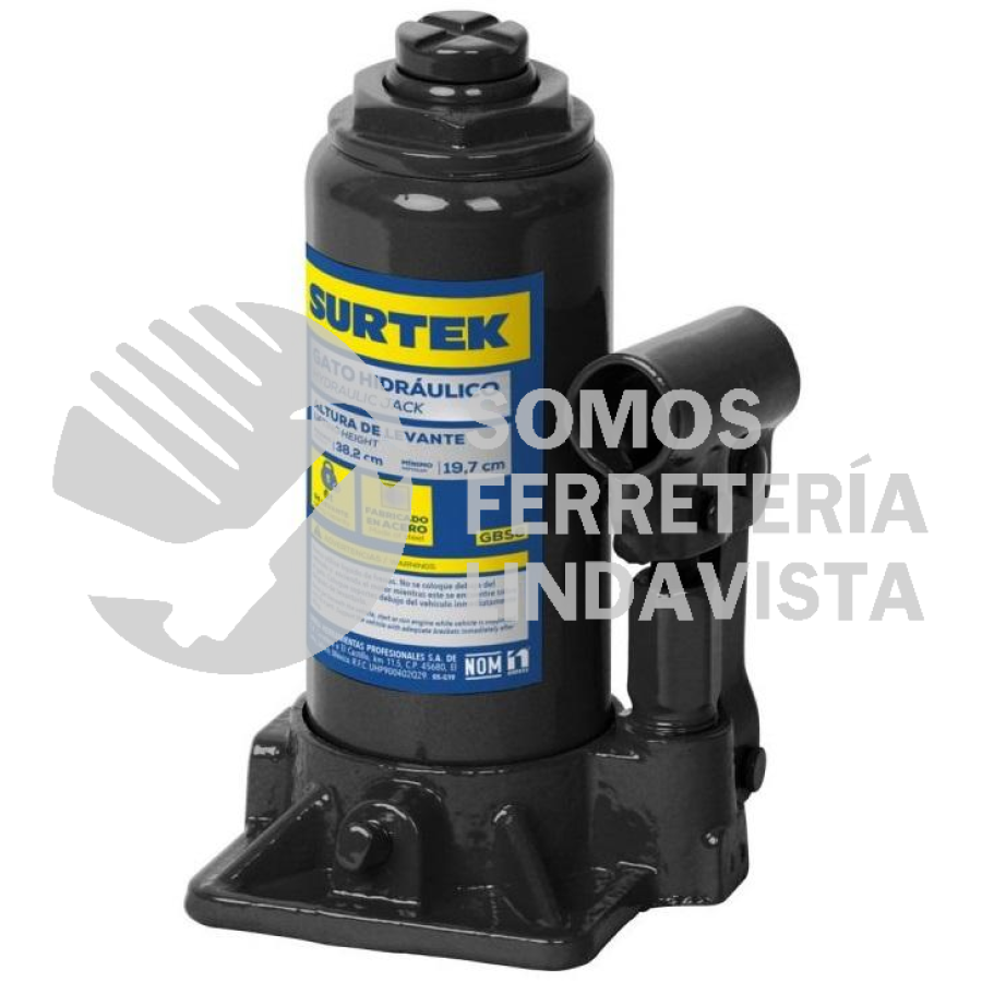 GBS6 GATO HIDRAULICO DE BOTELLA, 6 TON SURTEK - Ferreteria Lindavista