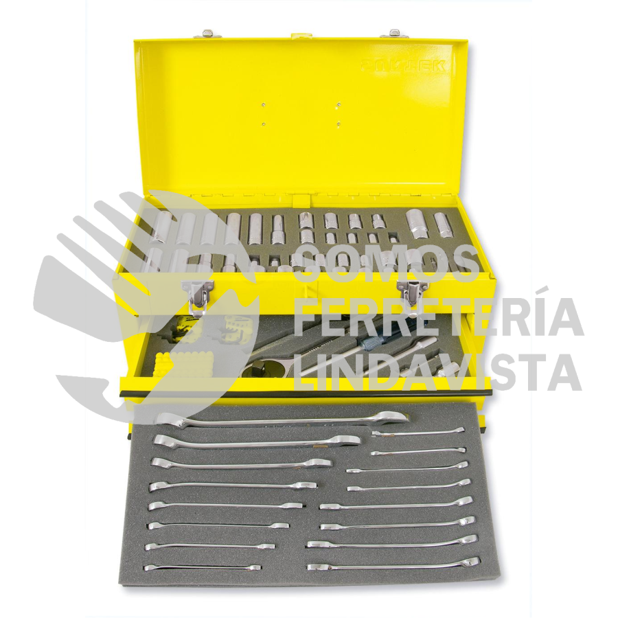 125412 JUEGO COMBINADO DE HERRAMIENTA PARA MECANICO, 107 PIEZAS SURTEK ...