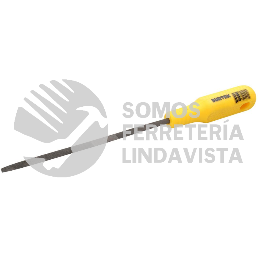 120293 LIMA TRIANGULAR DOBLE CON MANGO PLASTICO 8" SURTEK - Ferreteria Lindavista