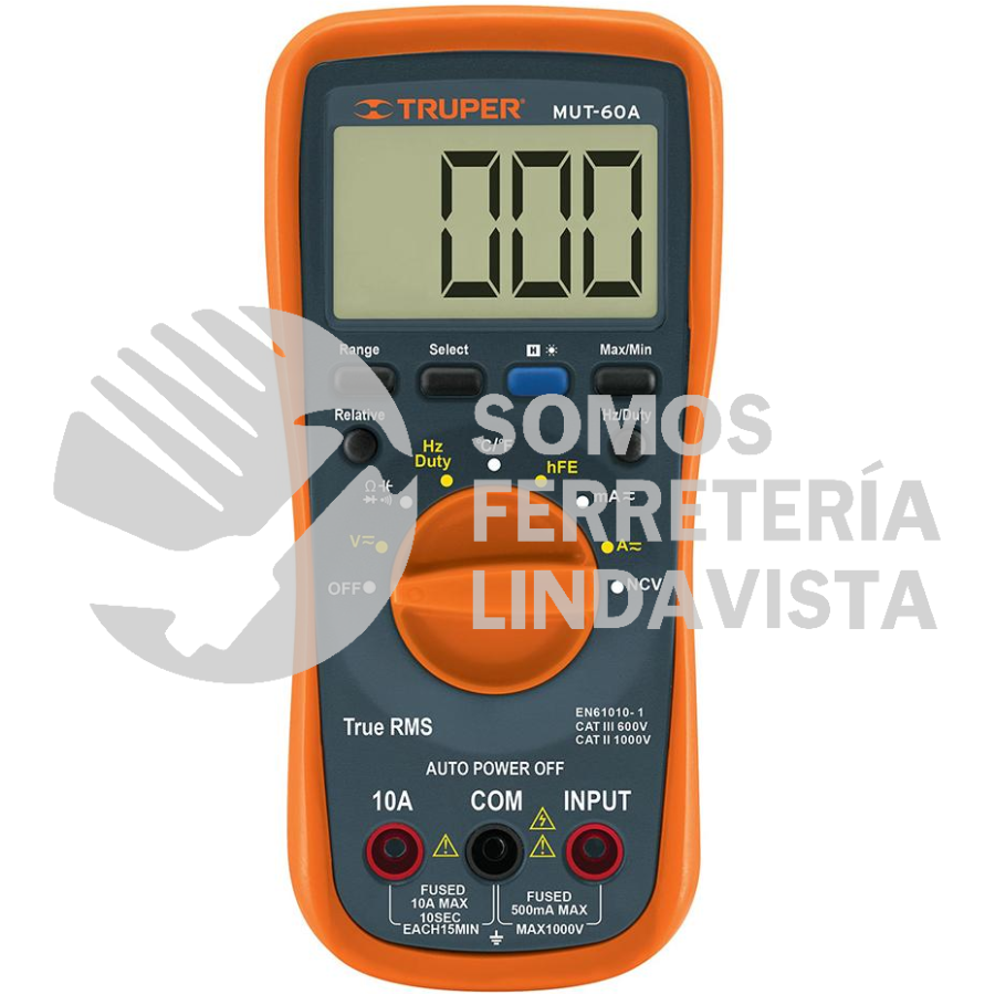 100362 MUT-60A MULTIMETRO PROFESIONAL CON RMS VERDADERO Y AUTO RANGO ...