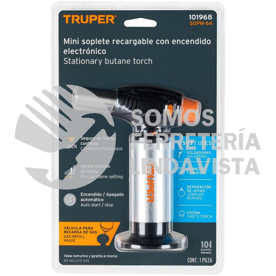 101968 SOPM-64 MINI SOPLETE RECARGABLE DE GAS BUTANO TRUPER ...