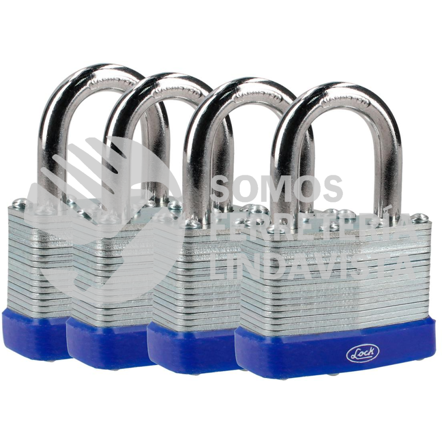 J4cla Juego De 4 Candados Laminados 40 Mm Llave Estandar Lock