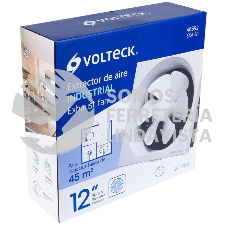 46592 EXA-12I EXTRACTOR INDUSTRIAL DE AIRE 12" VOLTECK - Ferreteria ...