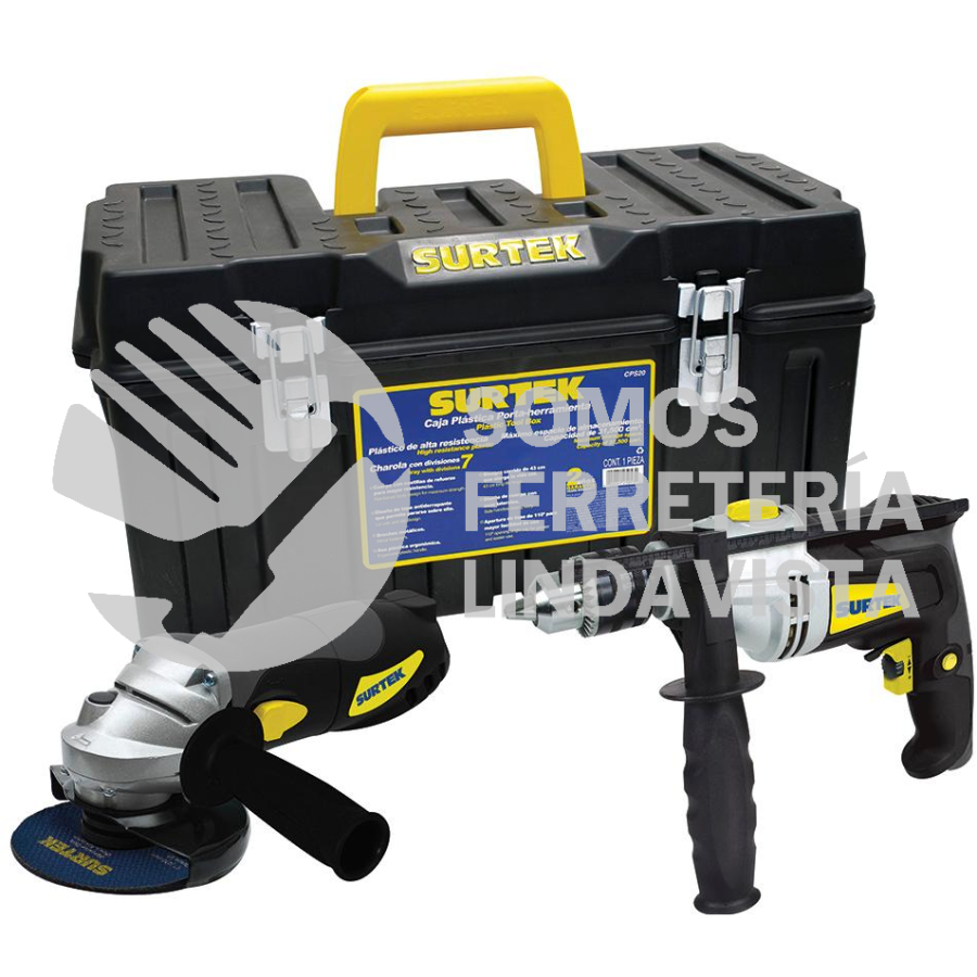 JPS01 JUEGO COMBINADO DE HERRAMIENTA DE PODER CON CAJA PLASTICA, 3 ...