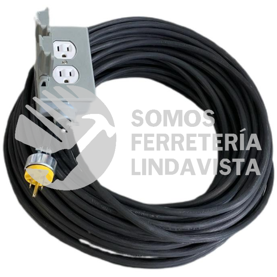 EXTENSION USO RUDO 3X10 DE 25 METROS CON CONTACTO DOBLE - Ferreteria ...
