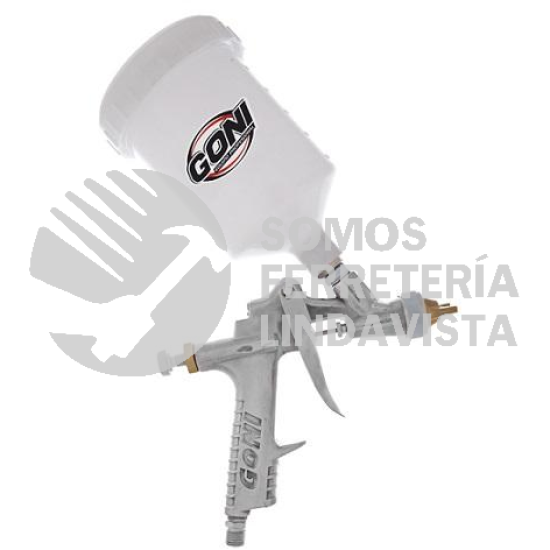 70 PISTOLA DE GRAVEDAD CON VASO DE 600ML Y FLUJO CONTINUO GONI