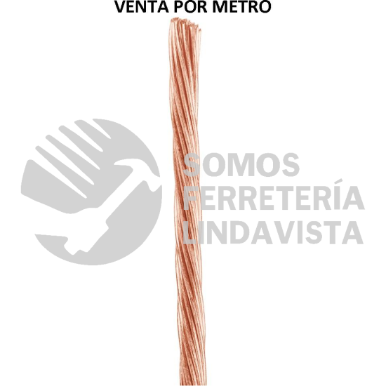 40049 CADES-12 METRO DE CABLE DESNUDO DE COBRE CALIBRE 12 AWG ROLLO 25 M VOLTECK